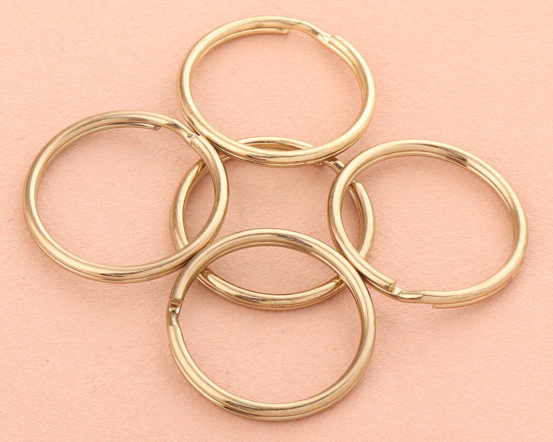 25mm Gold Round Split Key Rings Key Chain Clasp Supplieso - Etsy