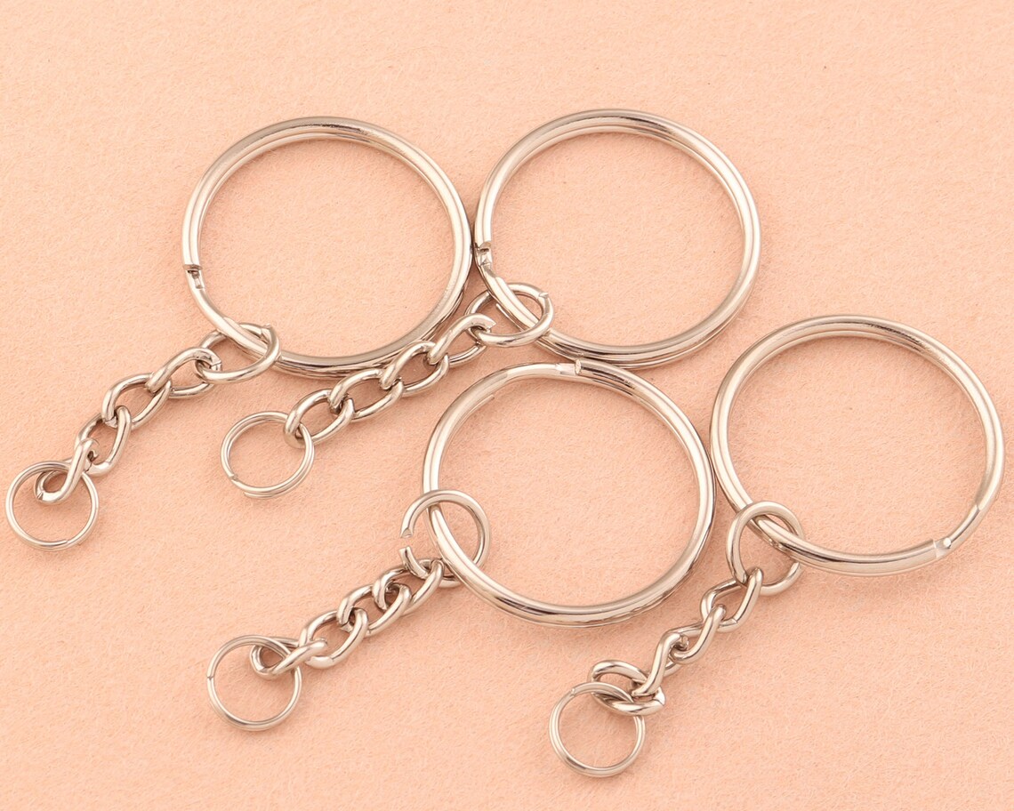 22mm Silver Round Split Key Rings Key Chain Clasp Supplieso - Etsy