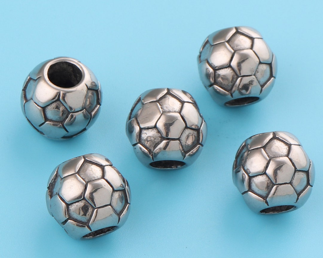 5mm Antique Silver Metal Soccer Ball Round Football Spacer - Etsy