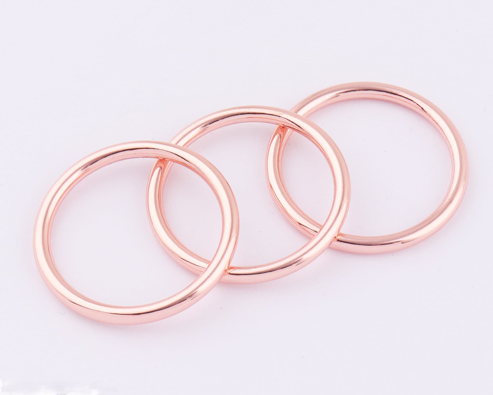 30mm Rose gold Metal O Rings Welded Metal Loops Round Formed | Etsy