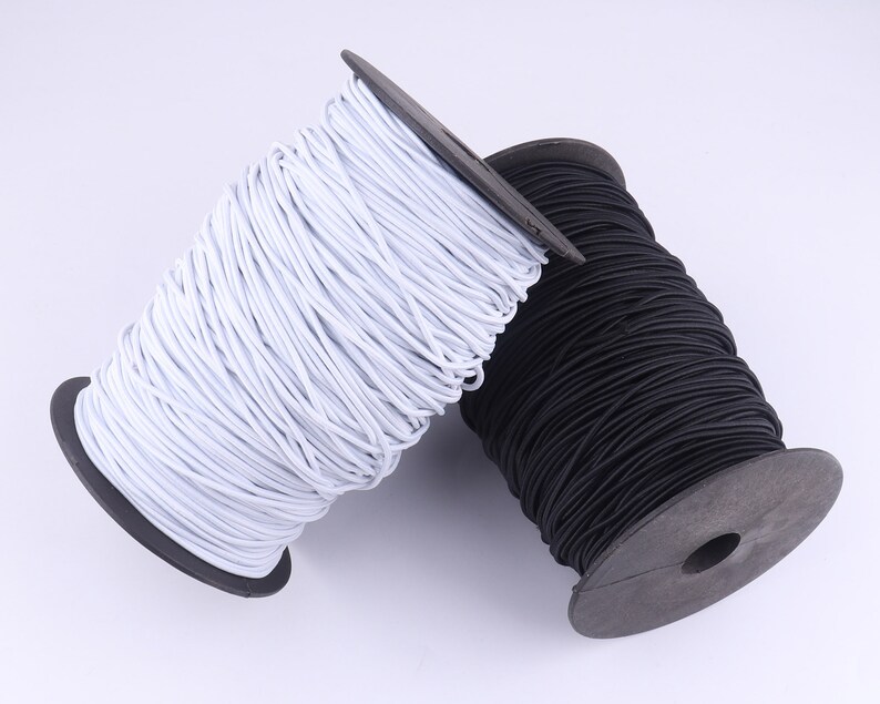 1.5mm White Round Elastic Cord for Face Mask Stretch Cord - Etsy