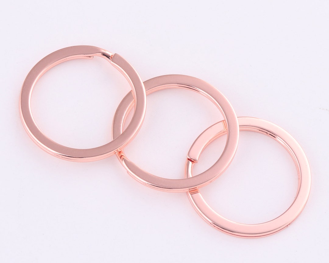 25mm Rose Gold Round Split Key Rings Key Chain Clasp Supply,o Ring ...