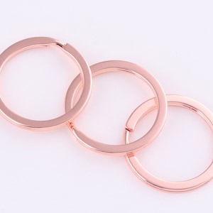 25mm Rose Gold Round Split Key Rings Key Chain Clasp Supply,o Ring ...