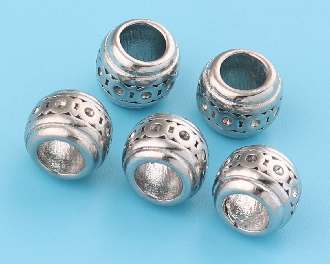 5mm Antique Silver Metal Round Spacer Beadsowl Spacers - Etsy