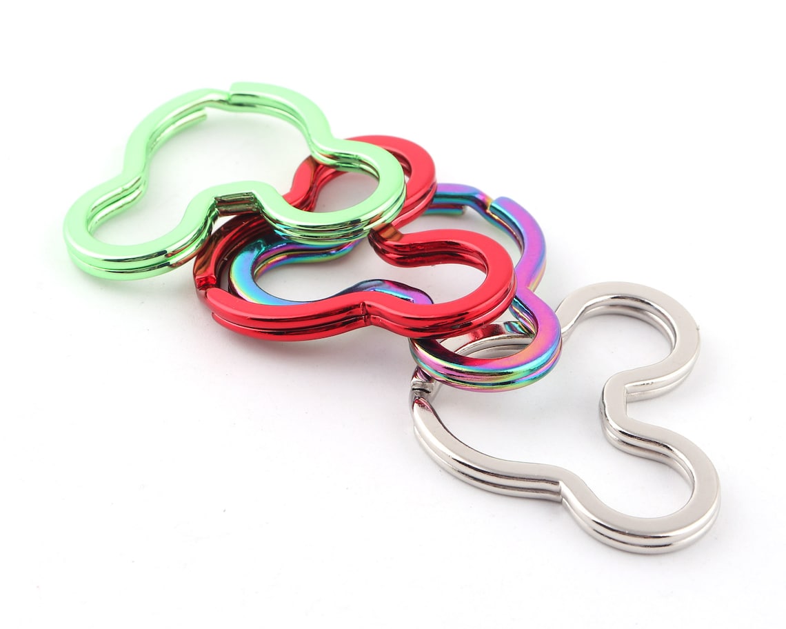 Rainbow Mickey Mouse Split Key Rings Key Chain Suppliesjump | Etsy