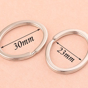 Silver Oval Split Key Rings Key Chain Supplies,o Round Ring Loop ...