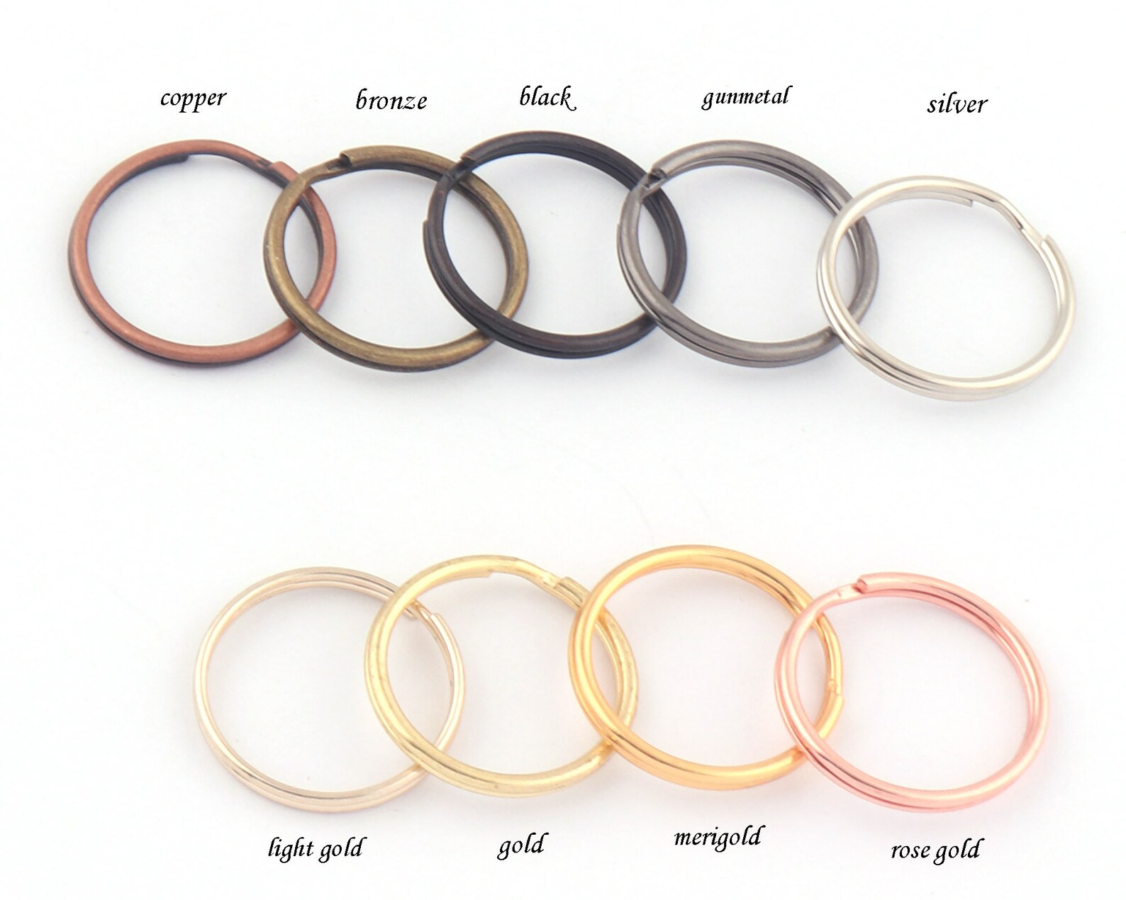 20mm Rose Gold Round Split Key Rings Key Chain Jewelry Charm - Etsy