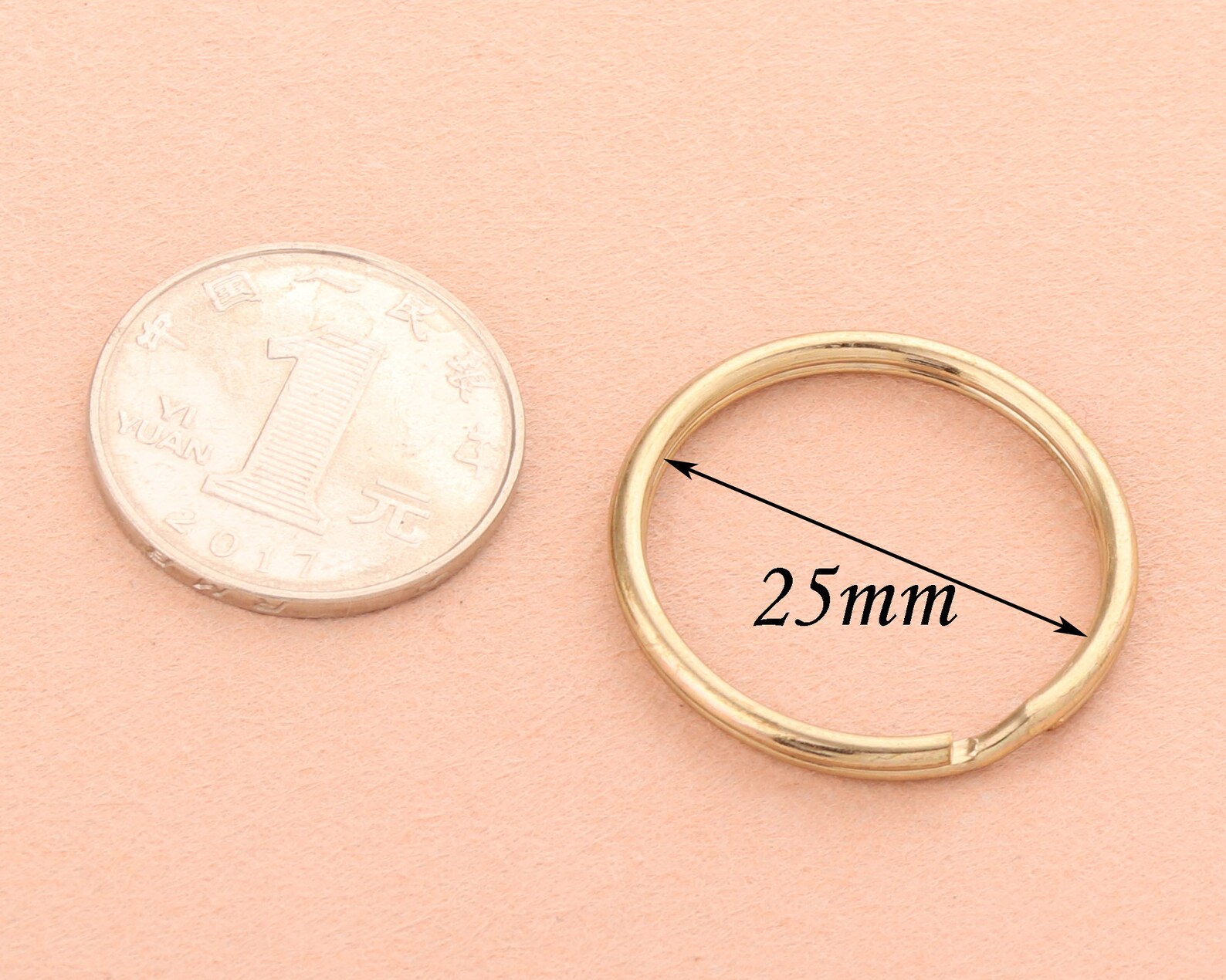 25mm Gold Round Split Key Rings Key Chain Clasp Supplieso - Etsy