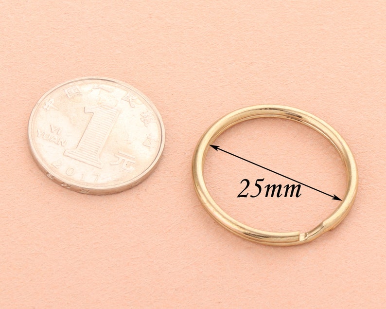 25mm Gold Round Split Key Rings Key Chain Clasp Supplieso - Etsy