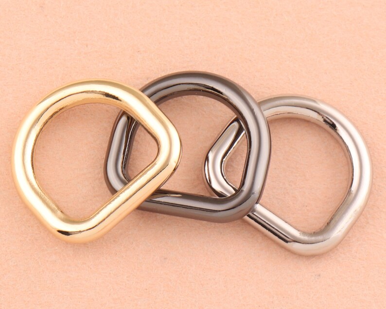18mm Silver D Ring Slide Adjustable Buckles Loopmetal D Rings - Etsy