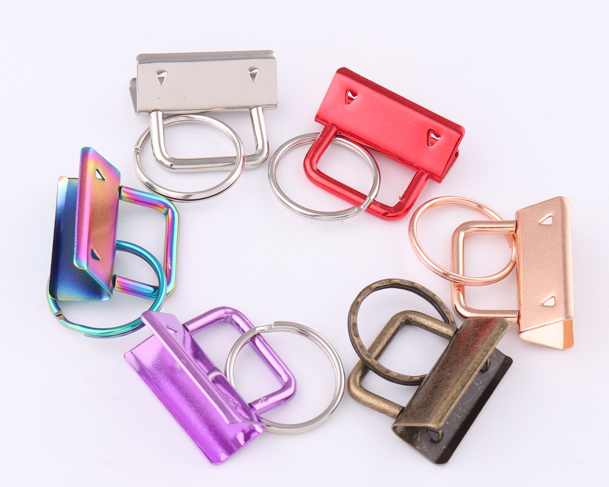 25/32mm Rainbow Key Fob Hardware With Key Rings Sets Metal | Etsy