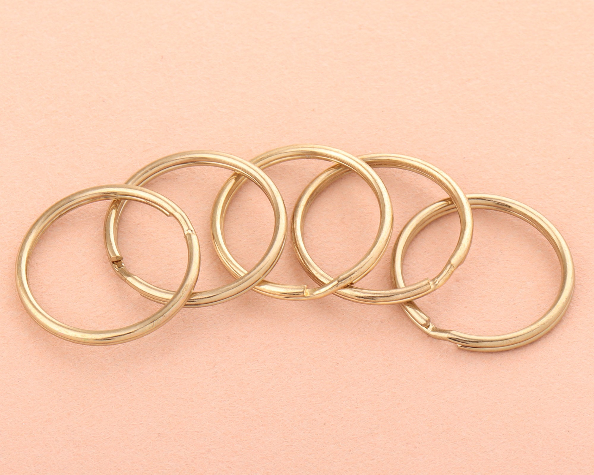 25mm gold round split Key Rings Key Chain clasp SuppliesO | Etsy