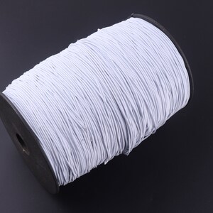 1.5mm White Round Elastic Cord for Face Mask Stretch Cord - Etsy
