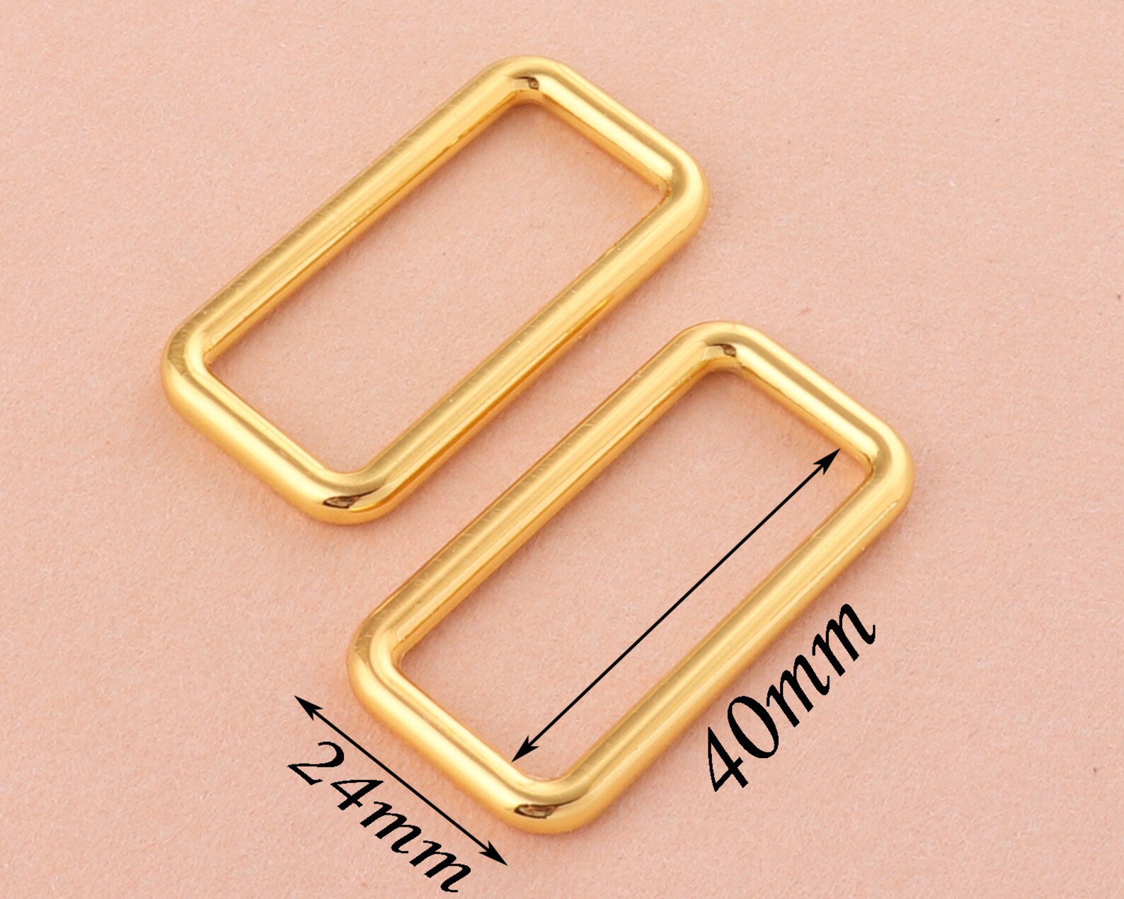40mm Gold Rectangle Buckle Ring for Bag Belt Loop Strapmetal - Etsy