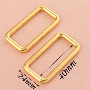 40mm Gold Rectangle Buckle Ring for Bag Belt Loop Strapmetal - Etsy