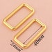 40mm Gold Rectangle Buckle Ring for Bag Belt Loop Strapmetal - Etsy