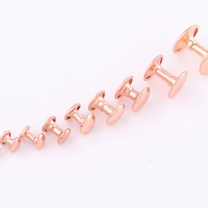 Rose Gold Double Cap Rivets,metal Button Round Rapid Rivet,rivet Studs ...