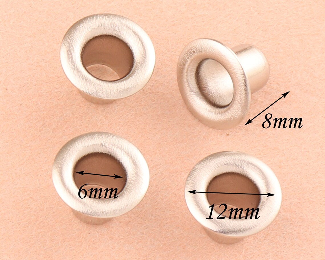 6mm silver eyelets grommets with washers Metal Grommets rivets | Etsy