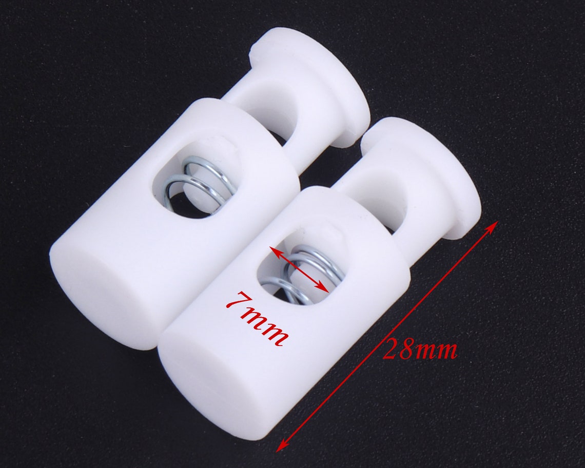 White Cord Lock Adjuster Elastic Adjuster Cord Stop Toggles - Etsy