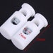 White Cord Lock Adjuster Elastic Adjuster Cord Stop Toggles Plastic ...