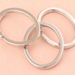 Silver Oval Split Key Rings Key Chain Supplies,o Round Ring Loop ...