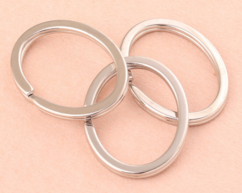 Silver Oval Split Key Rings Key Chain Supplieso Round Ring - Etsy