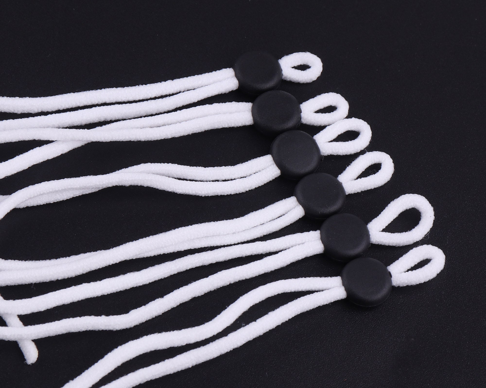 White Soft Elastic Cord With Cord Lock Comfortable Elastic - Etsy