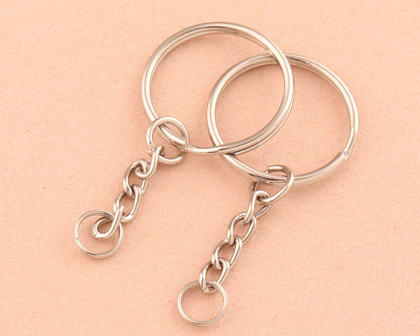 22mm Silver Round Split Key Rings Key Chain Clasp Supplieso - Etsy