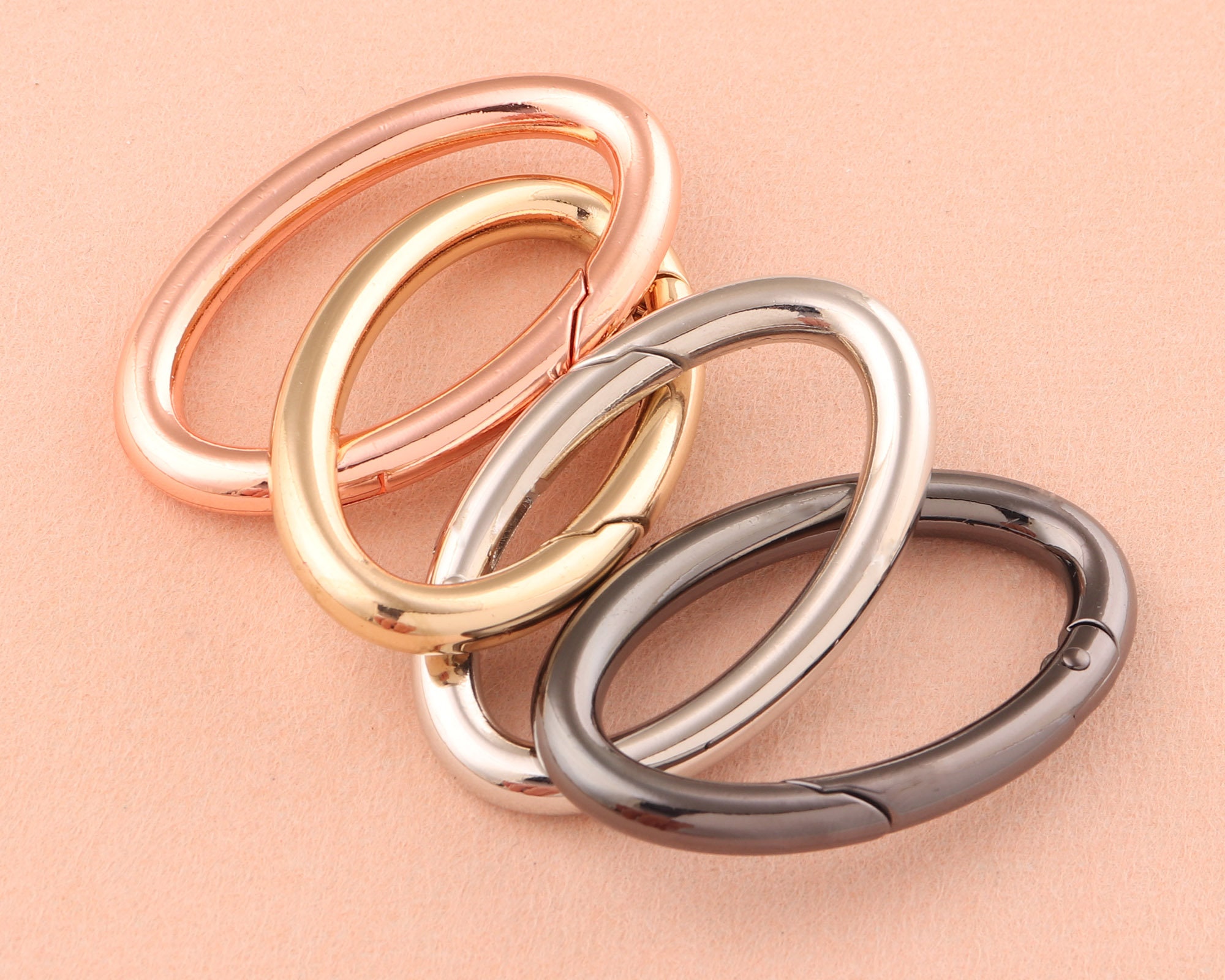 38mm Round Ring Gate silver gold Oval Spring Snap ring Gate O | Etsy