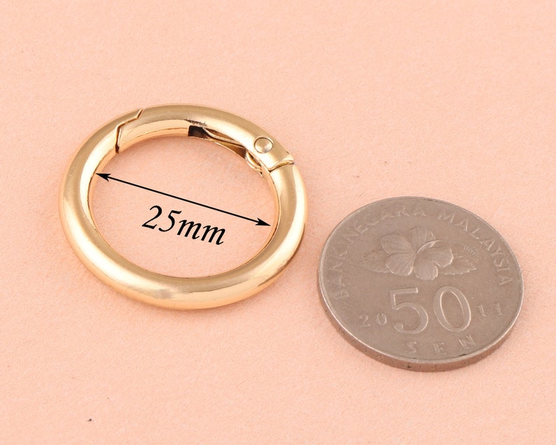25mm Round Ring Gate Gold Spring Snap Hook Gate O Ringmetal - Etsy