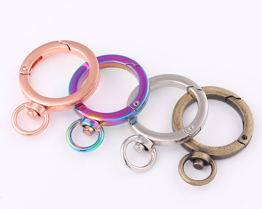 25mm Rainbow Spring Round Rings Lanyard Snap Hook Gate O Ring,metal ...