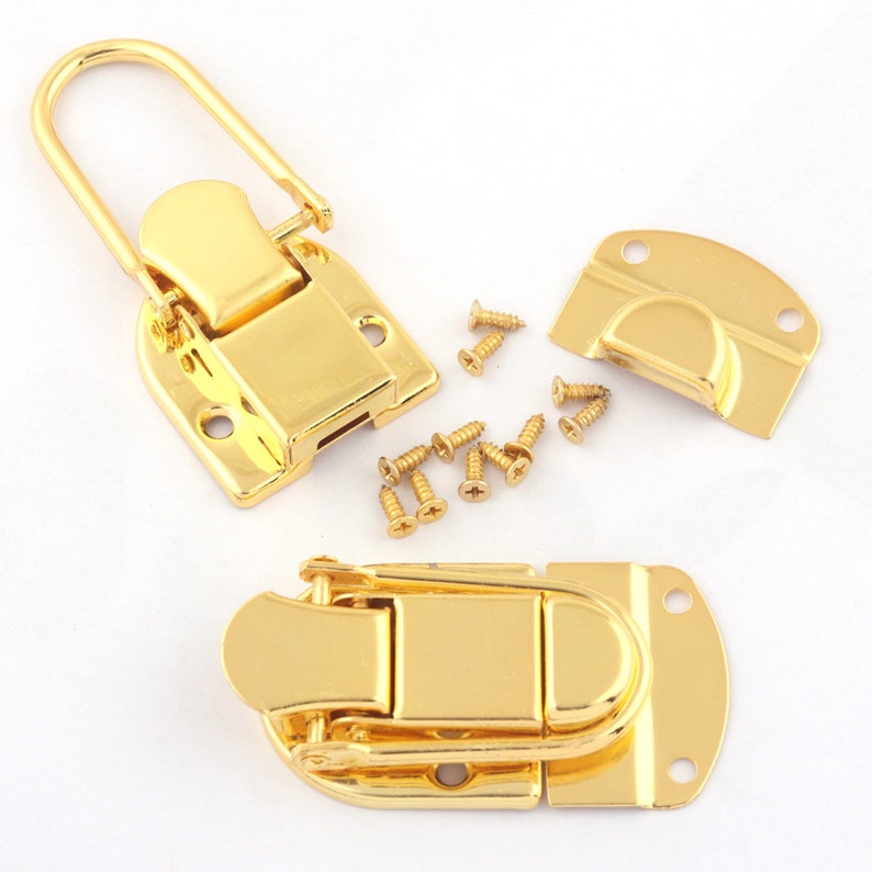 Gold Metal Toggle Case Catch Hasp Latch Trunk Drawbolt Closure - Etsy