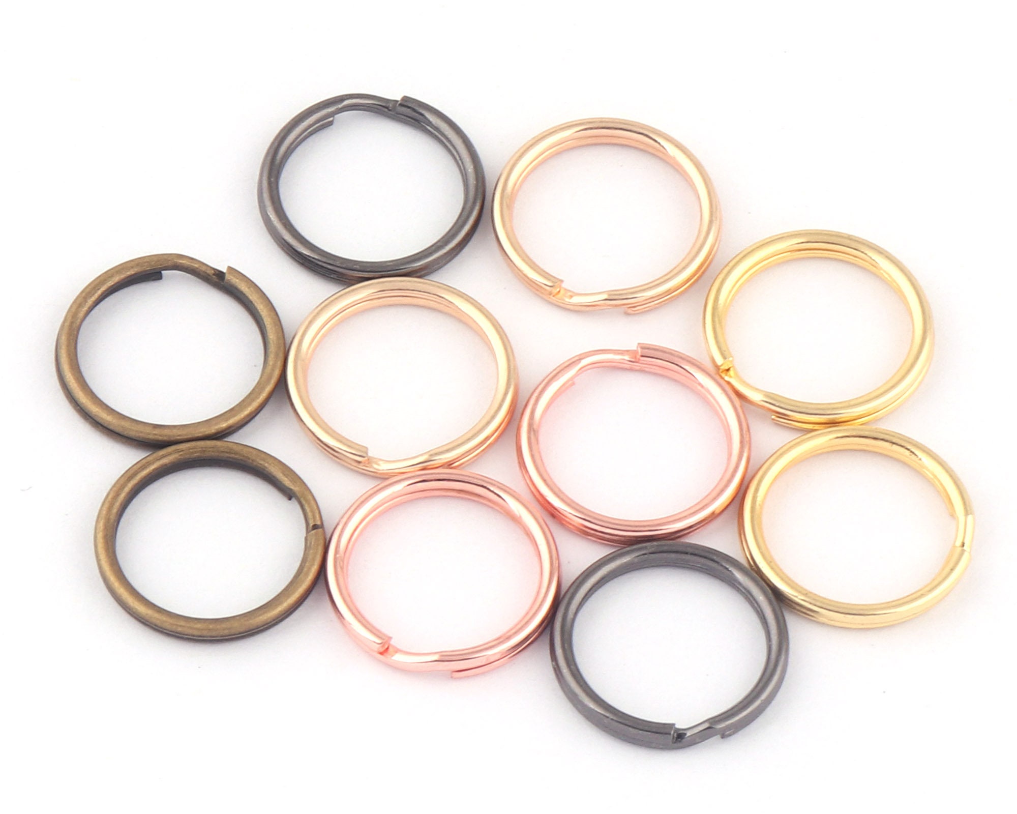 15mm Rose Gold Round Split Key Rings Key Chain Jewelry Charm - Etsy UK