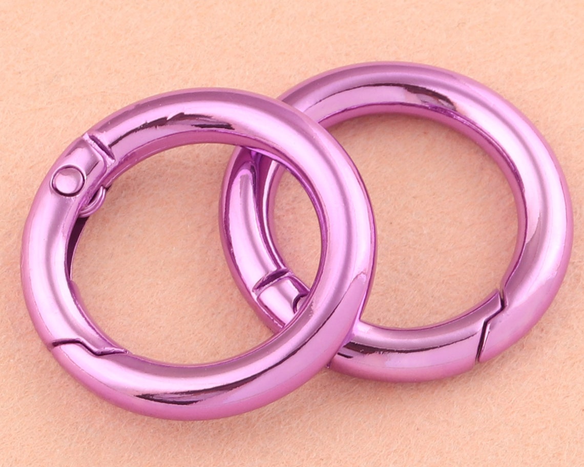 20mm Spring Round Ring Spring Snap Hook Gate Red Purple O - Etsy