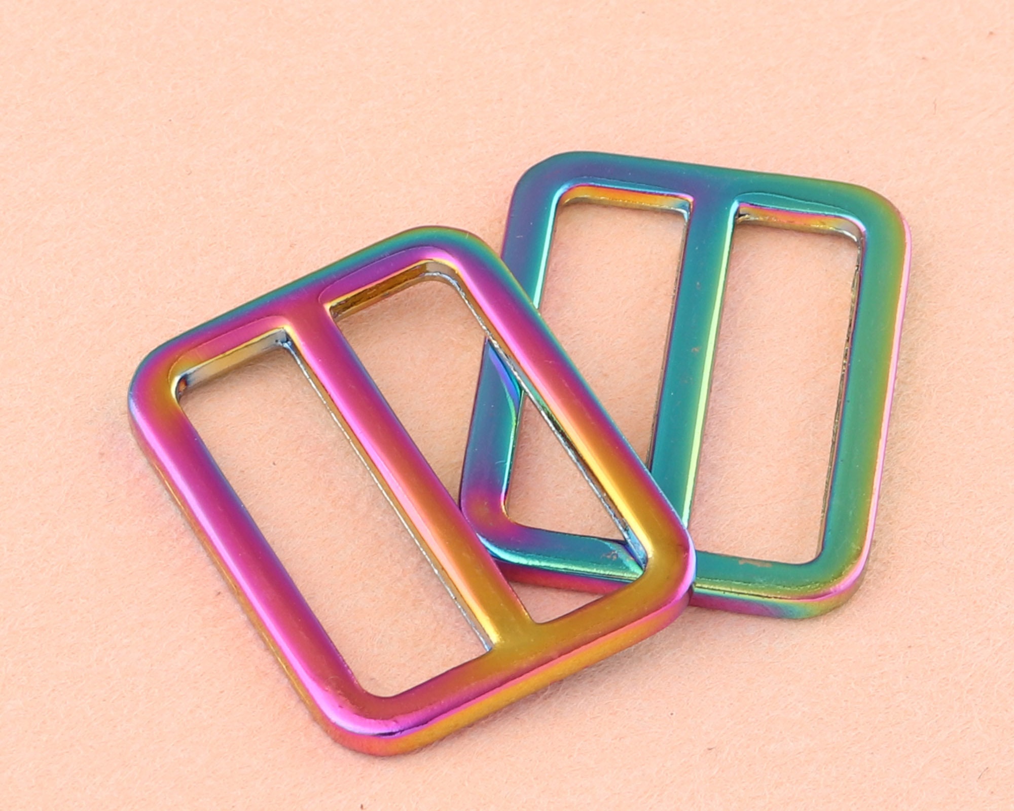 25mm rainbow Adjustable Belt Buckle Slide Bucklesrectangle | Etsy