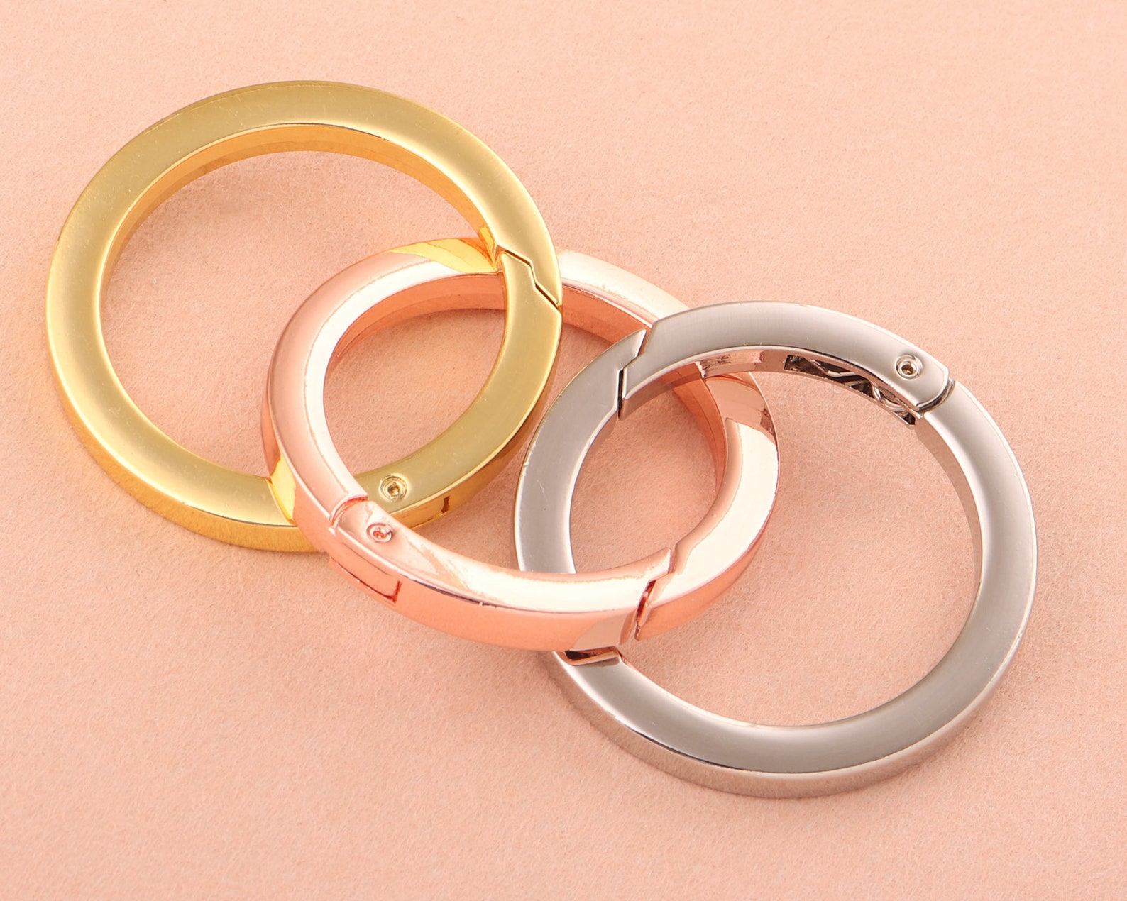 33mm Spring Round Ring Gate Spring Snap Hook Gate Silver O - Etsy