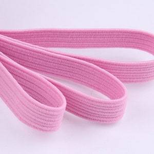 6mm1/4 Pink Flat Elastic Cord for Face Mask Stretch Cord Elastic Band ...
