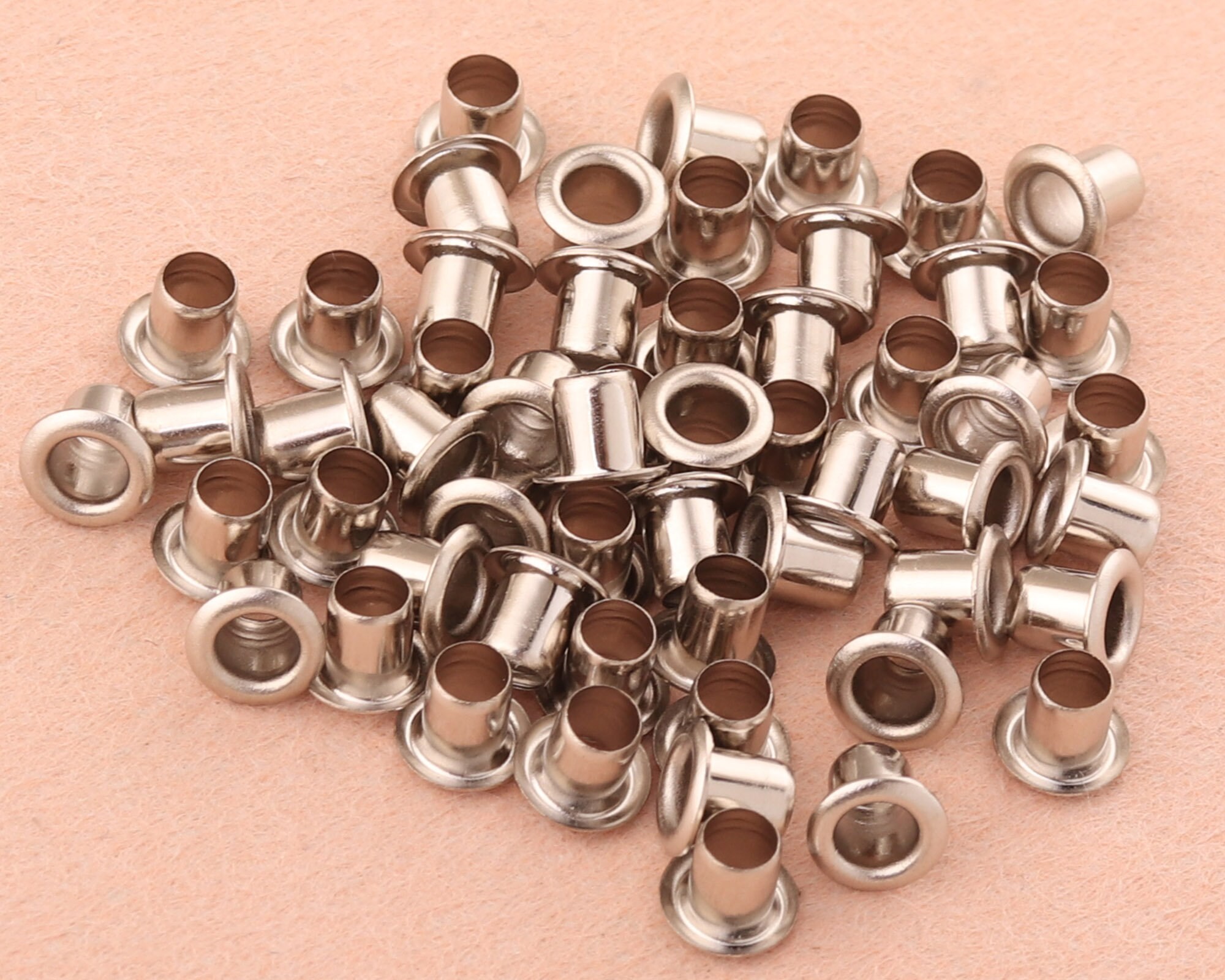 3mm silver eyelets grommets with washers Metal Grommets rivets | Etsy