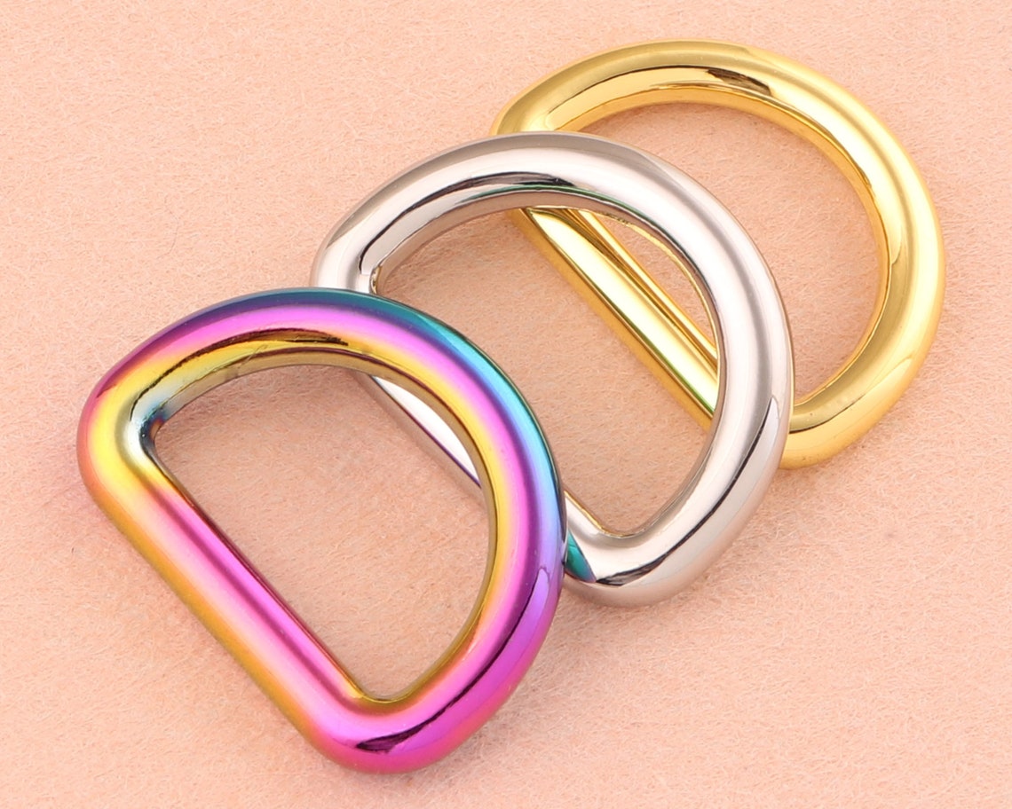 20mm Rainbow D Ring Slide Adjustable Buckles Loopmetal D - Etsy