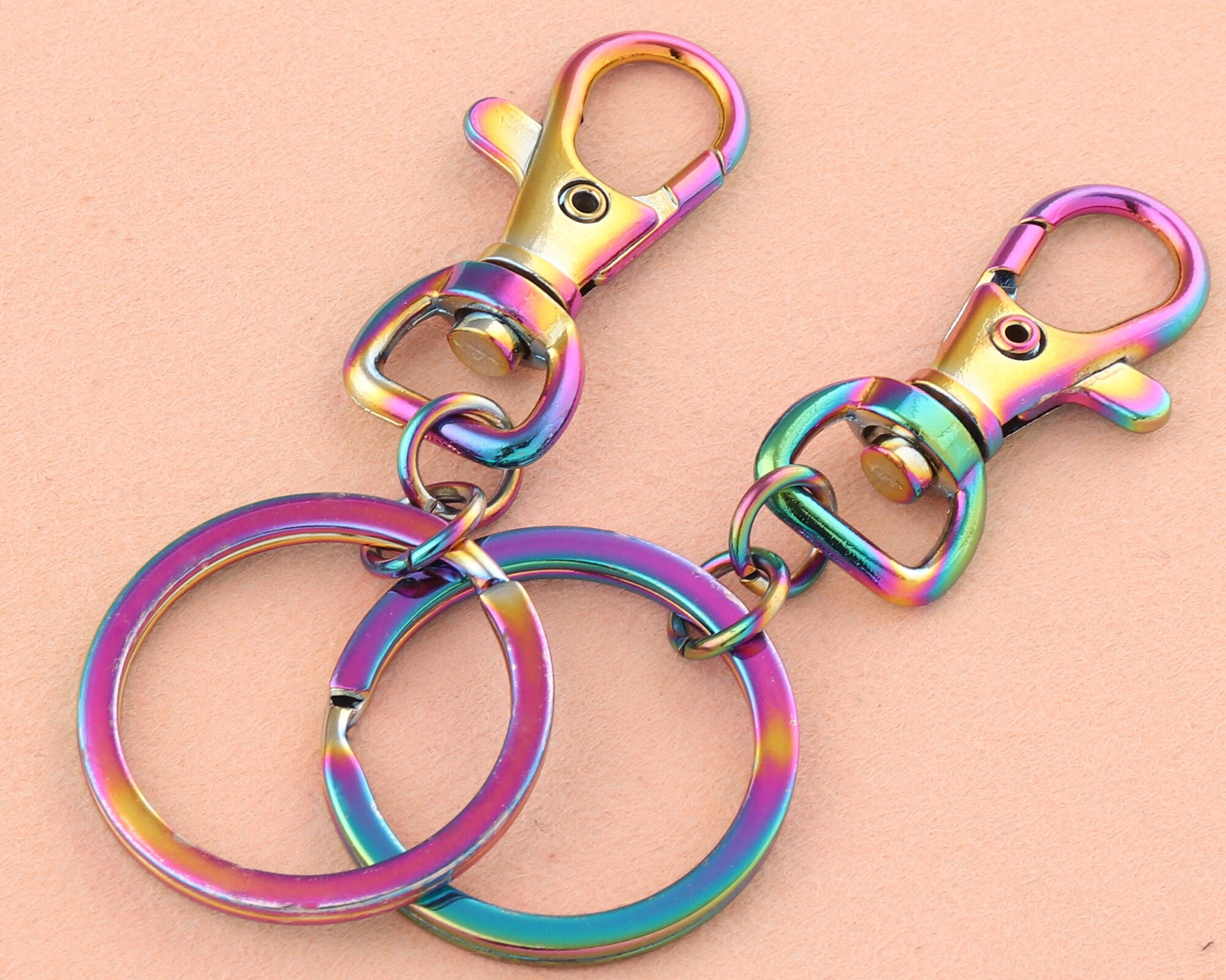 25mm rainbow Lobster Swivel claw Clasps with ringswivel hook | Etsy