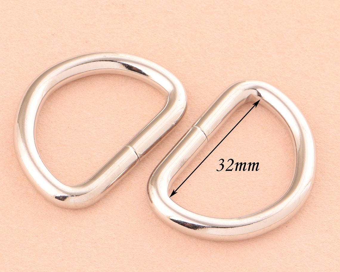 32mm Silver D Ring Slide Adjustable Buckles Loopmetal D Rings - Etsy ...