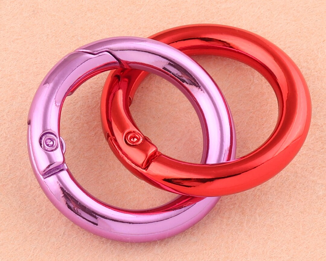 20mm Spring Round Ring Spring Snap Hook Gate Red Purple O - Etsy