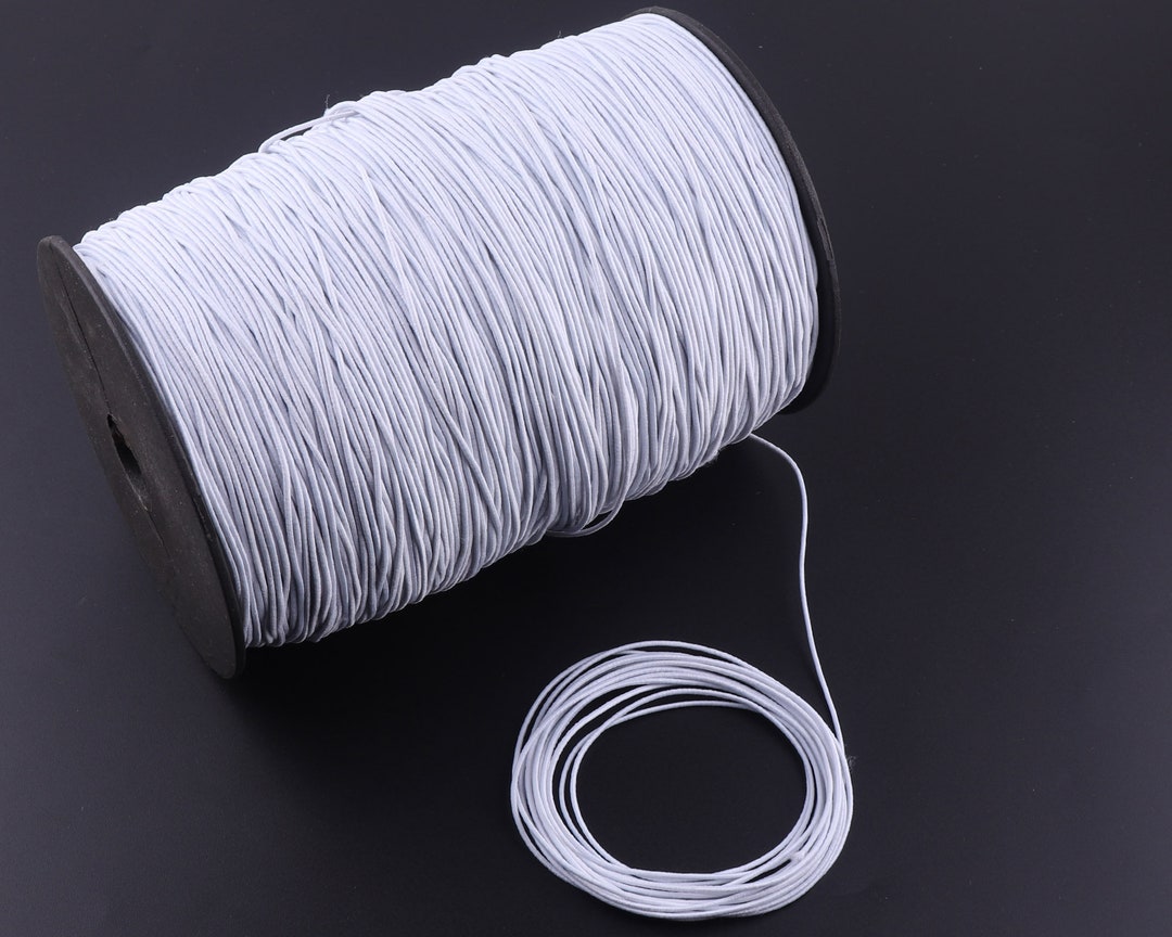 1.5mm White Round Elastic Cord for Face Mask Stretch Cord - Etsy