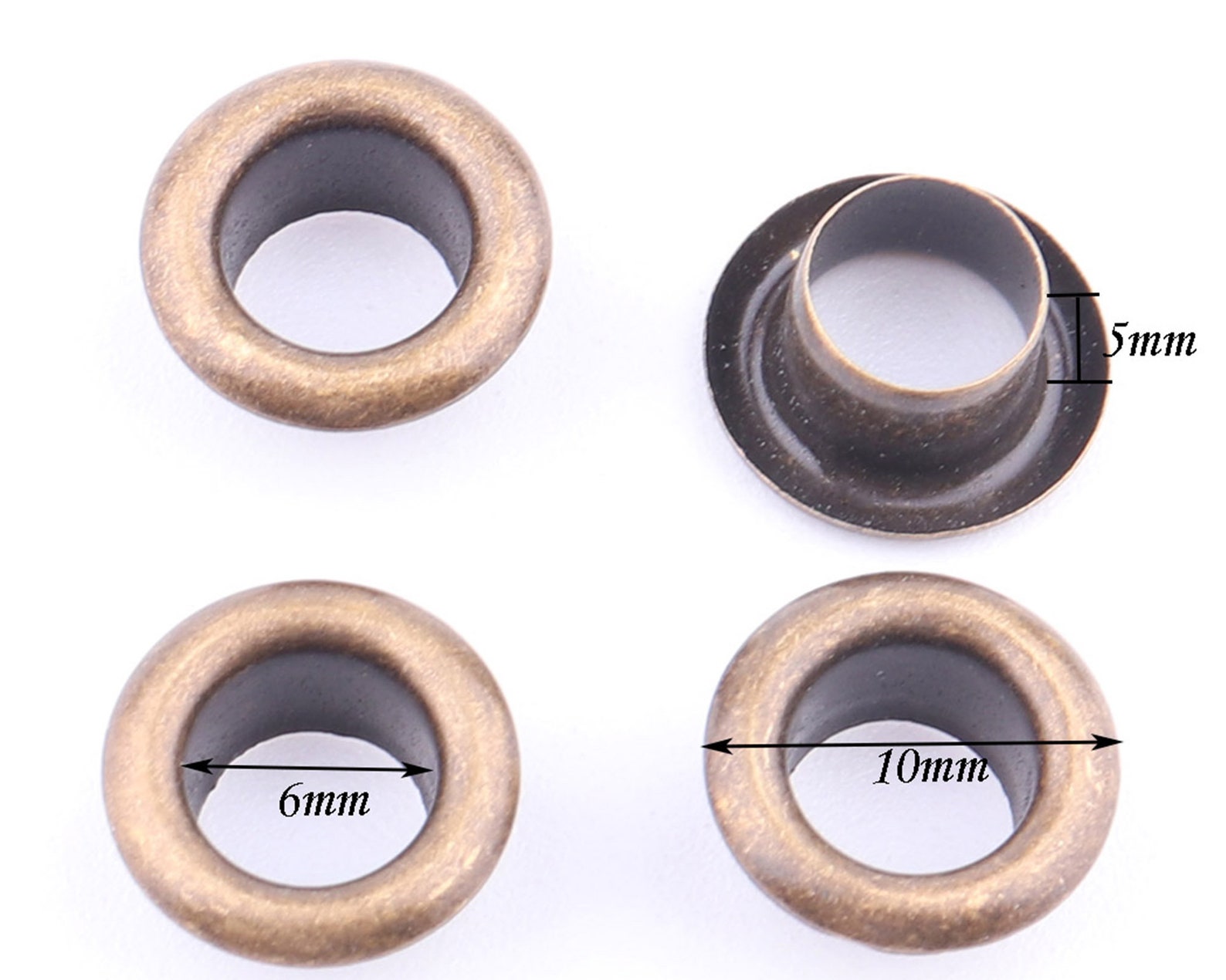 6mm Bronze Eyelets Grommets With Washers Metal Grommets Rivets - Etsy