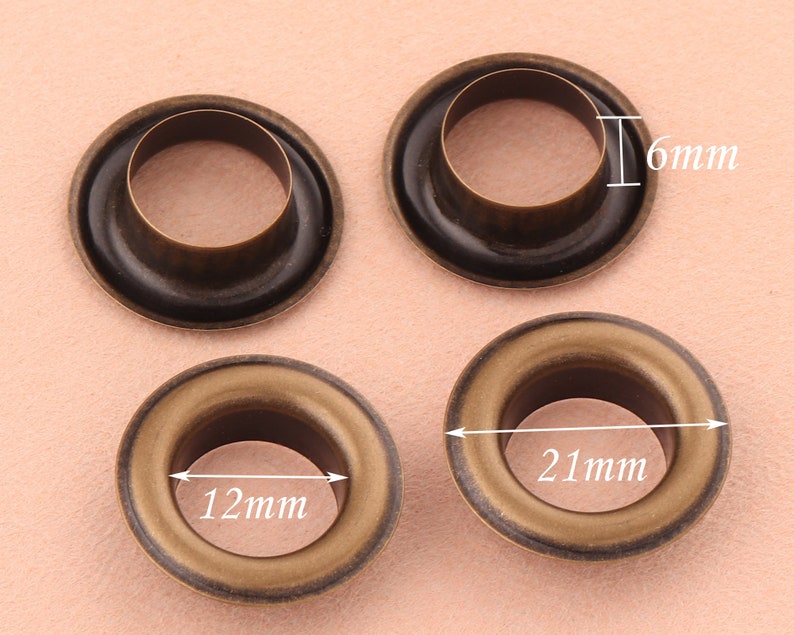 12mm Bronze Eyelets Grommets With Washers Metal Grommets - Etsy