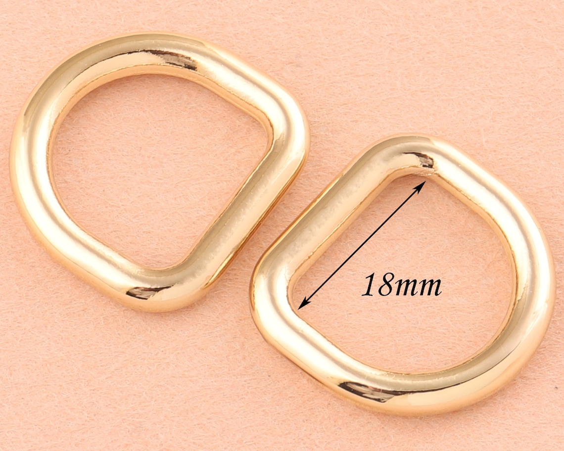18mm Silver D Ring Slide Adjustable Buckles Loopmetal D Rings - Etsy