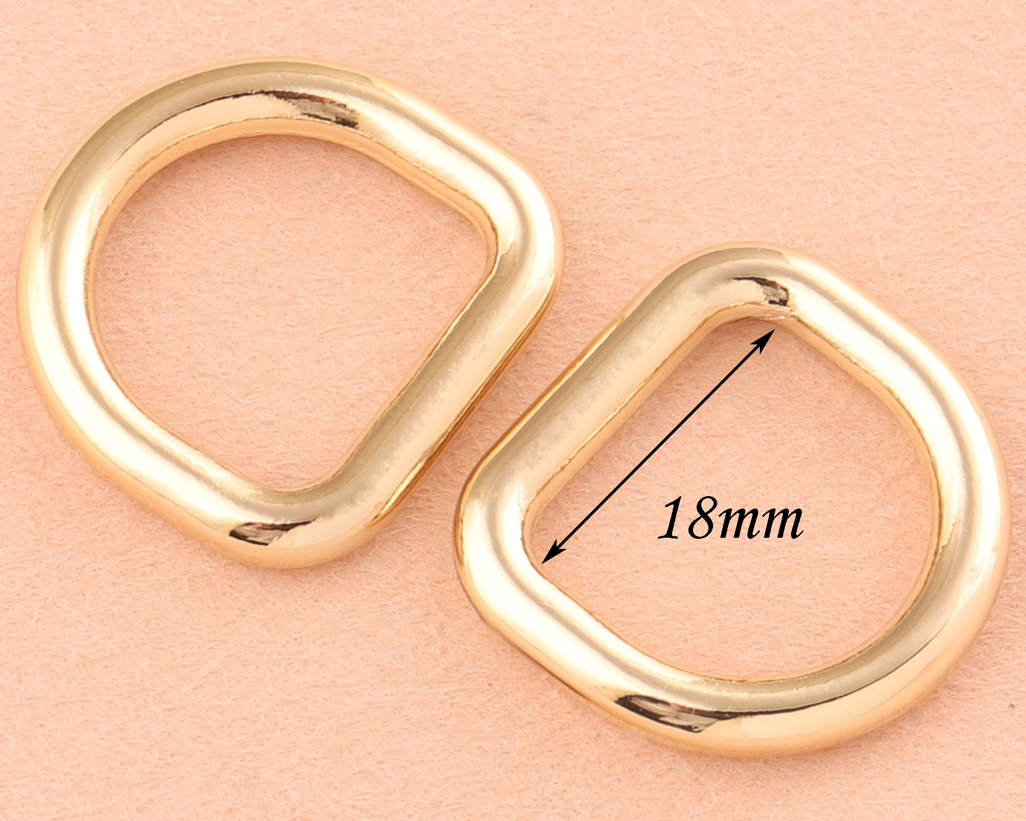 18mm Silver D Ring Slide Adjustable Buckles Loopmetal D Rings - Etsy