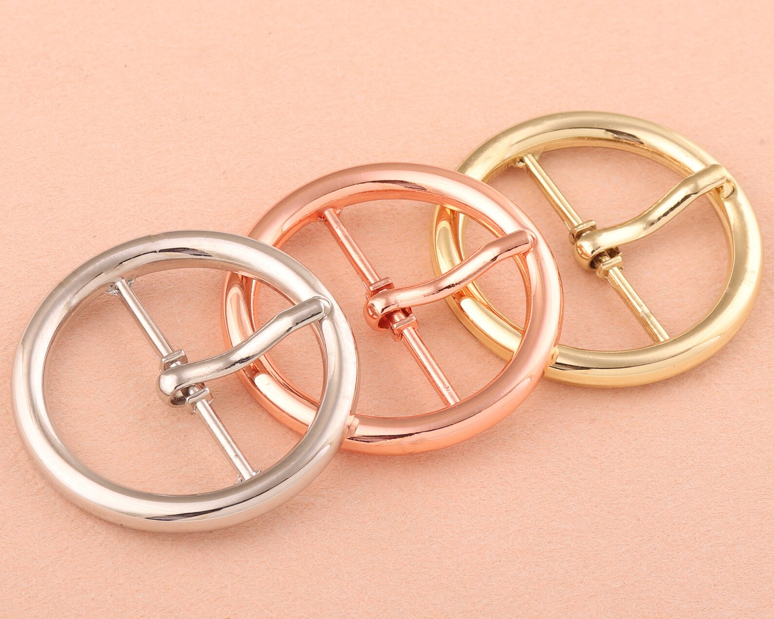 30mm silver Adjustable Belt Buckle Slide round BucklesMetal | Etsy