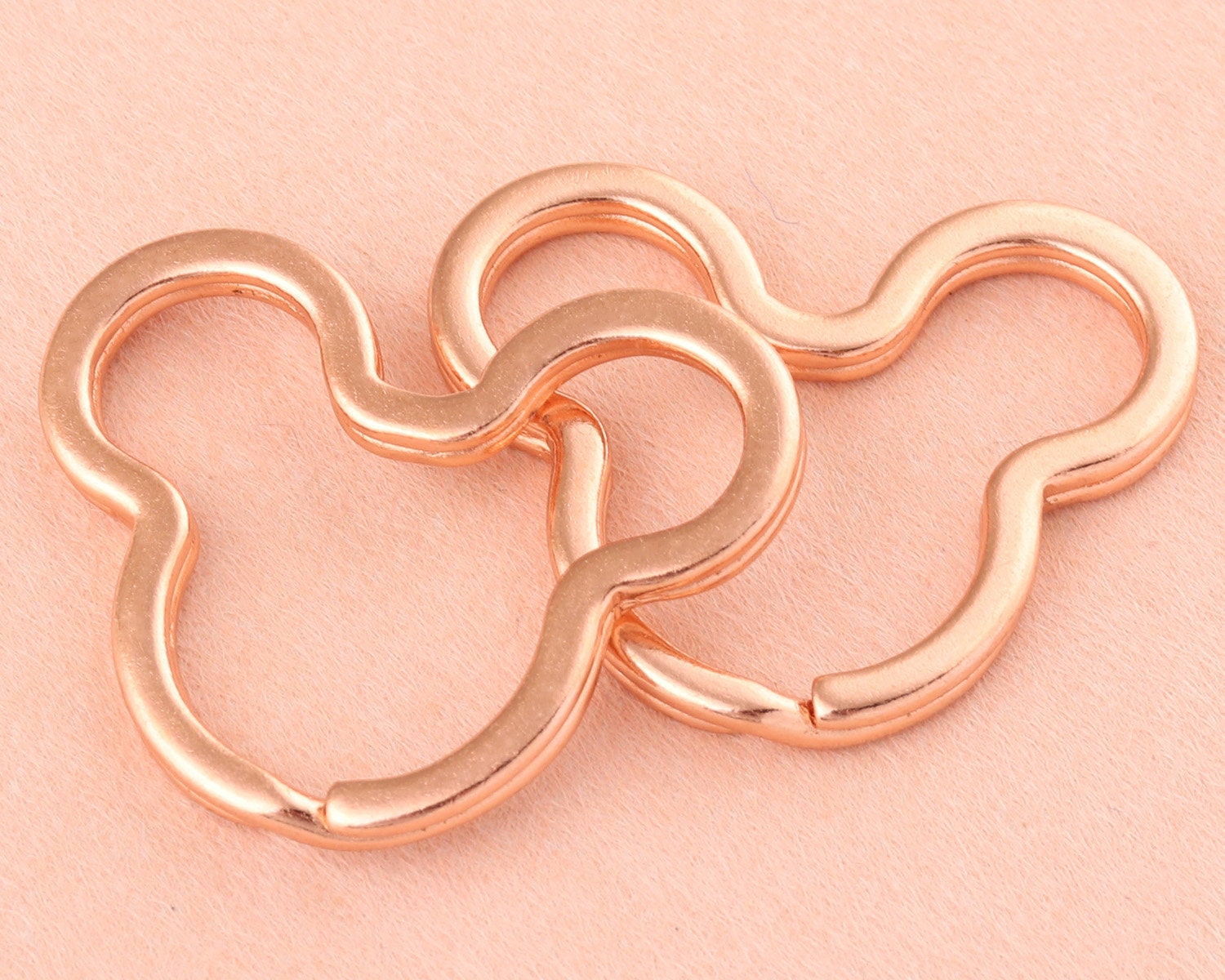 Mickey Mouse Split Key Rings Key Chain Suppliessilver Rose | Etsy