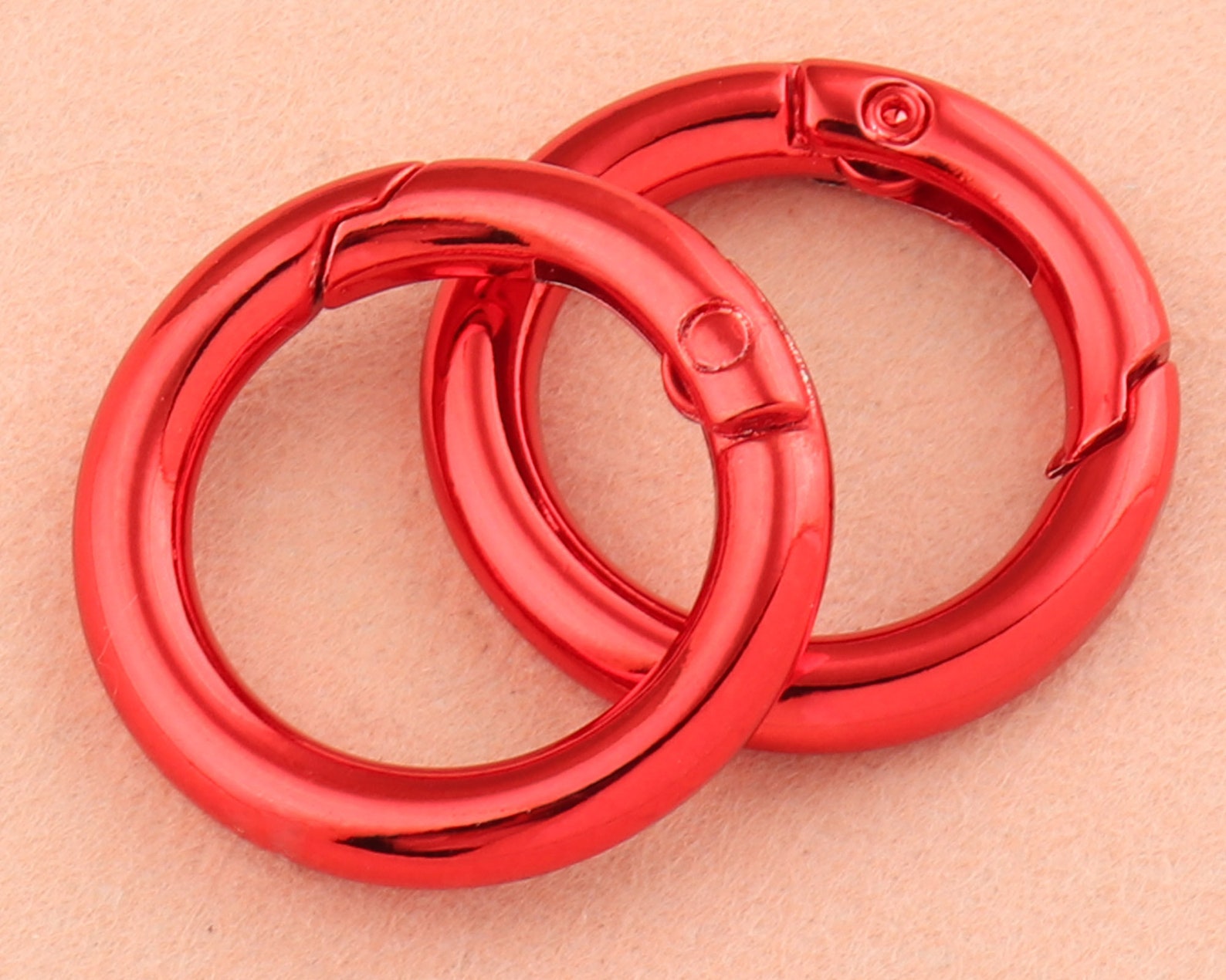 20mm Spring Round Ring Spring Snap Hook Gate Red Purple O - Etsy